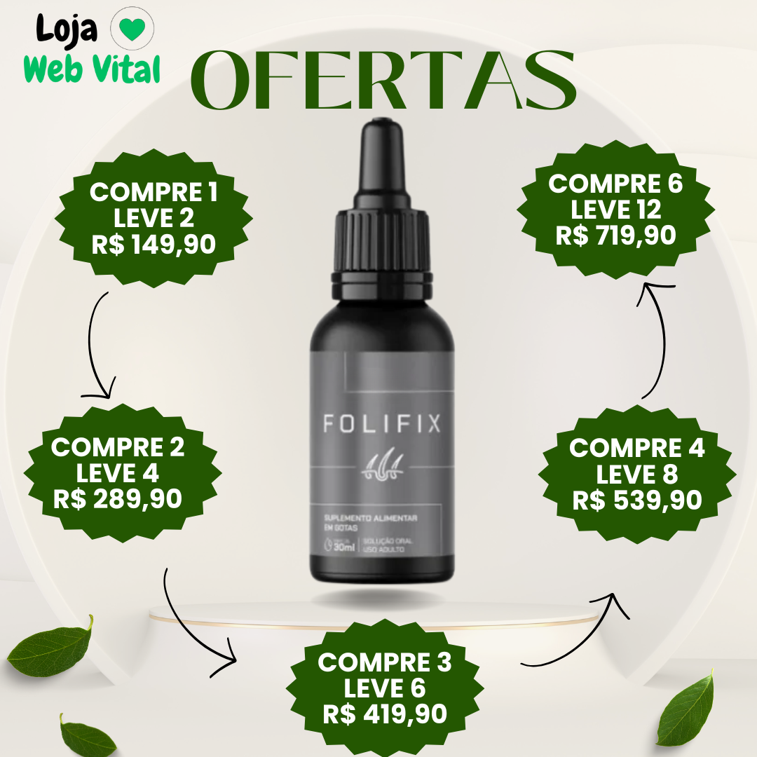 Folifix - Gotas de Força e Vitalidade para Seus Cabelos - Loja Web Vital